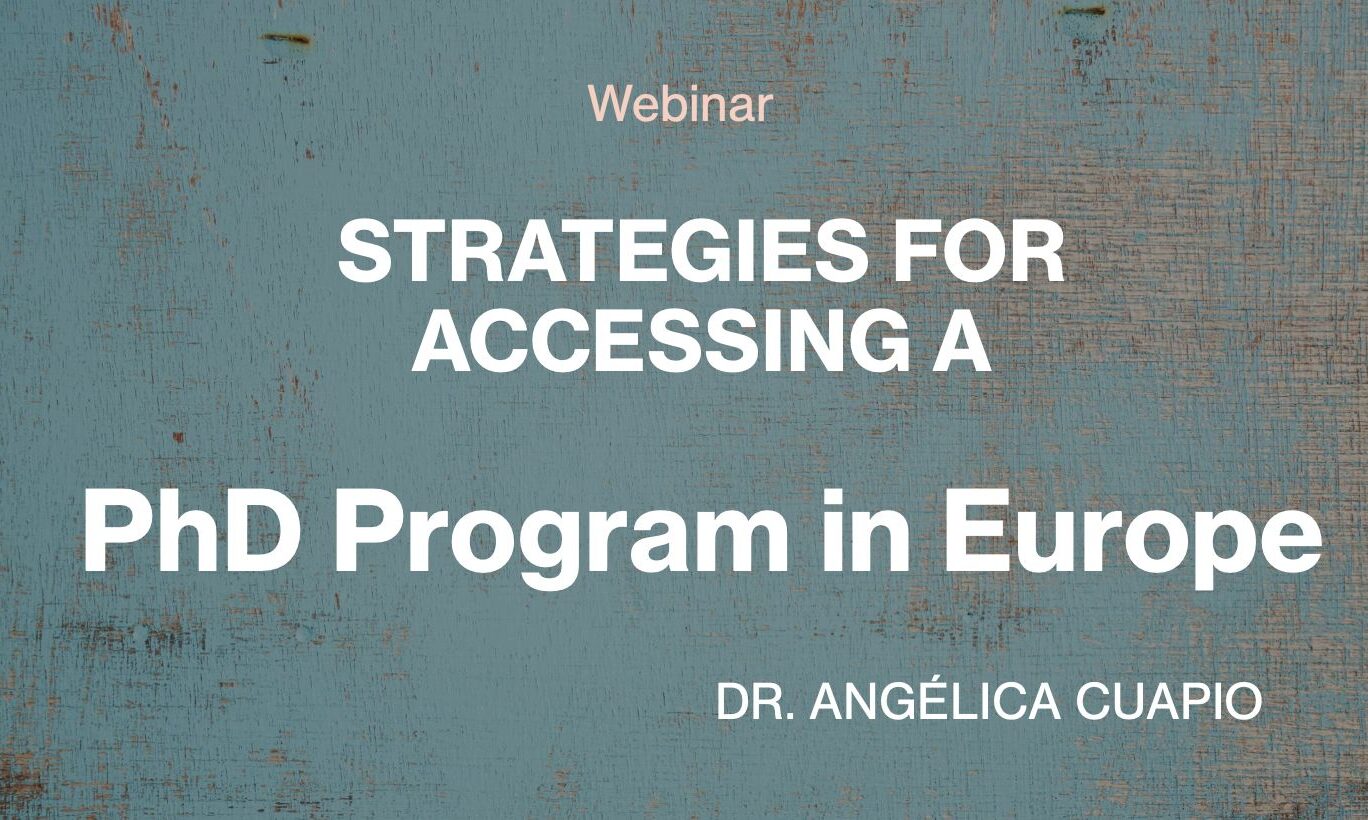 "PhD in Europe as a career strategy" - Angélica Cuapio